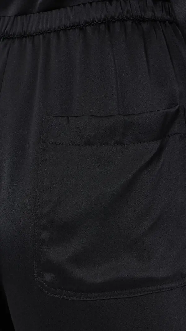 Sablyn Lexi Low Relaxed Silk Pull On Pants - Black