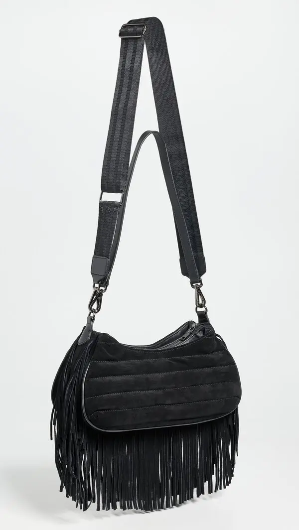 THINK ROYLN Maverick Fringe Suede Crossbody Bag