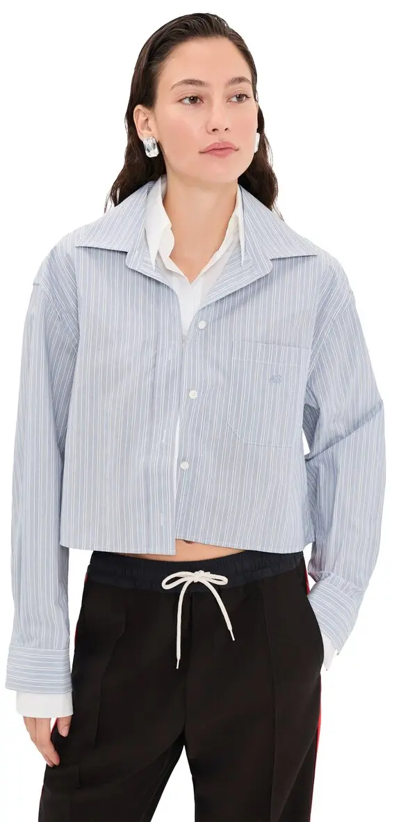 Acne Studios Layered Long Sleeve Button Up Shirt
