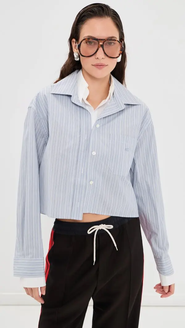 Acne Studios Layered Long Sleeve Button Up Shirt