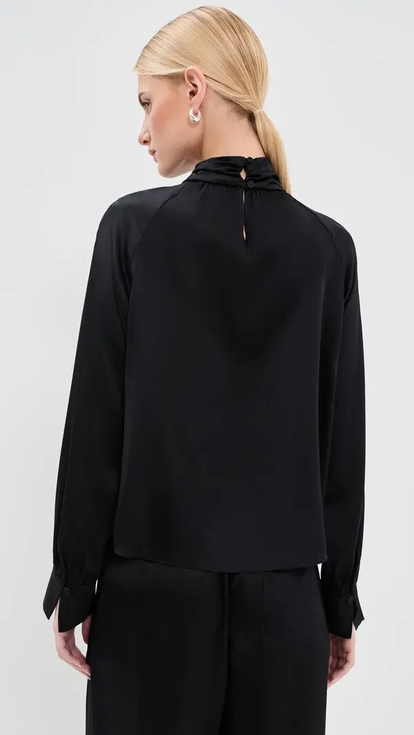 Sablyn Nadine Slouchy Turtleneck Silk Blouse