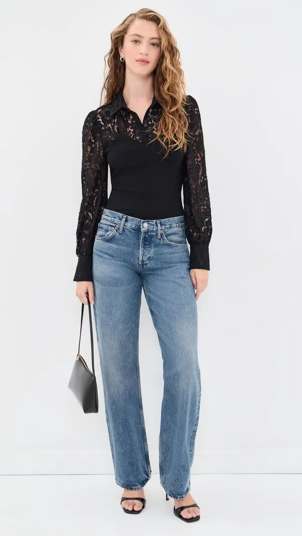 Generation Love Franny Lace Combo Blouse