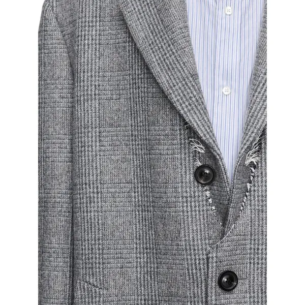 MAISON MARGIELA Grey Coats Single Breasted Coats