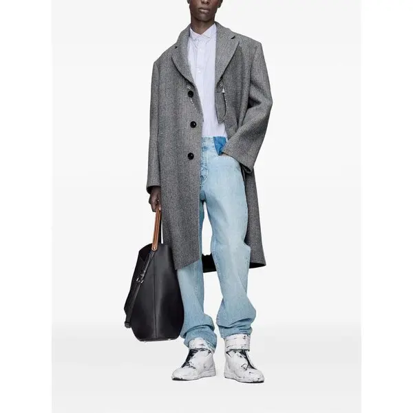 MAISON MARGIELA Grey Coats Single Breasted Coats - Gray