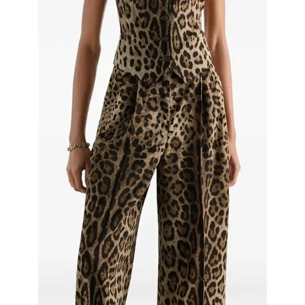 Dolce & Gabbana Neutrals Trousers Tailored Trousers