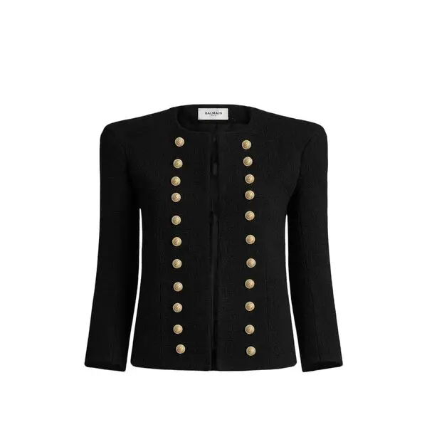 Balmain Jackets Tweed Jackets - Black