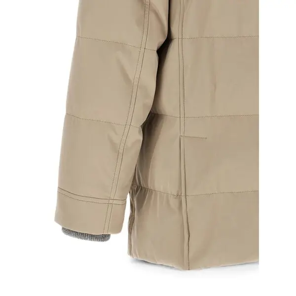 Brunello Cucinelli Neutrals Coats Parkas - Cream