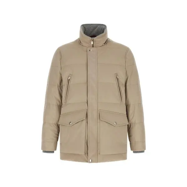 Brunello Cucinelli Neutrals Coats Parkas - Cream