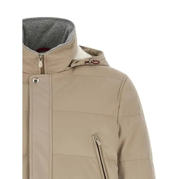 Brunello Cucinelli Neutrals Coats Parkas - Cream