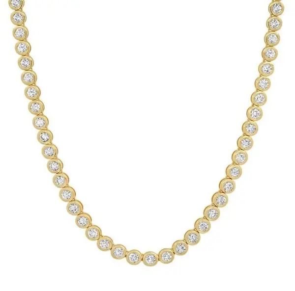 NAZZAR Bezel Tennis Necklace - Gold