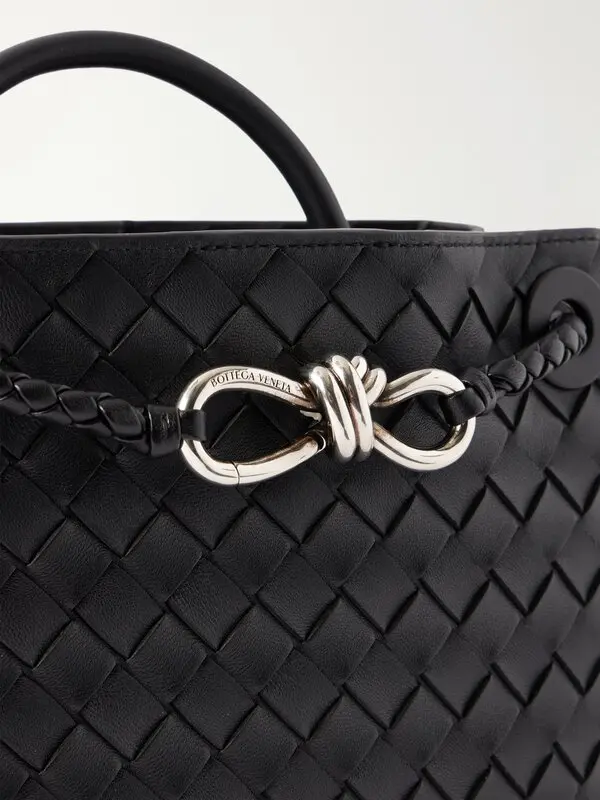 Bottega Veneta Andiamo Small Intrecciato Leather Tote - Black