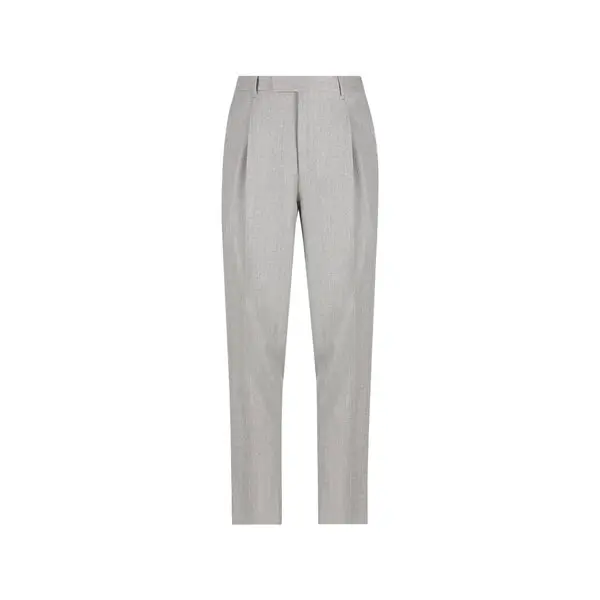 Zegna Grey Trousers Tapered Trousers