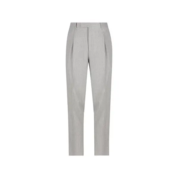 Zegna Grey Trousers Tapered Trousers - Gray