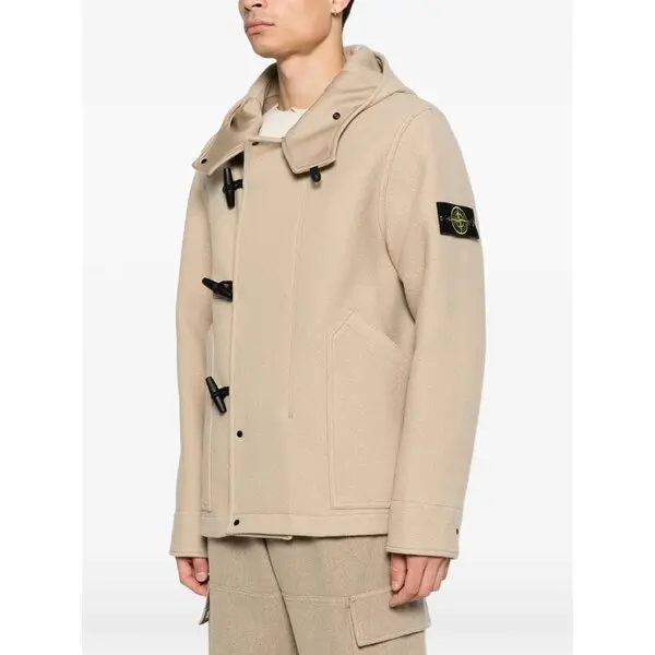 Stone Island Neutrals Jackets Hooded Jackets - Cream
