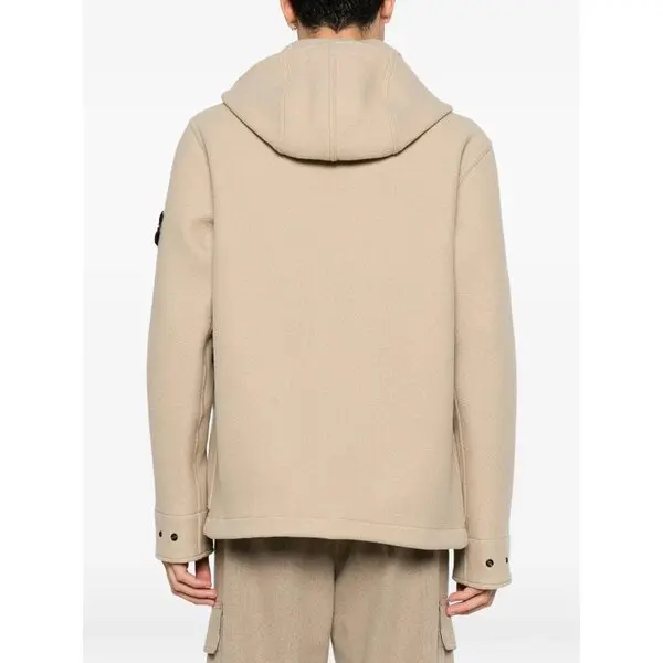 Stone Island Neutrals Jackets Hooded Jackets - Cream