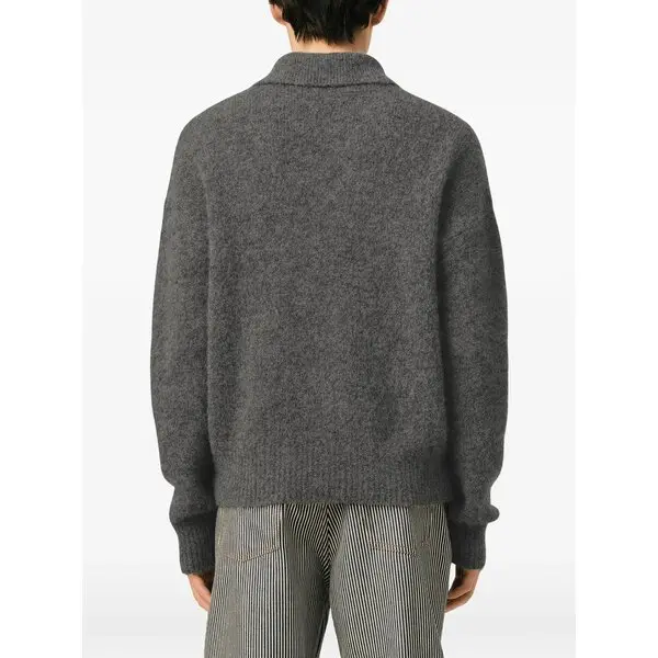 AMI Paris Grey Polo Shirts