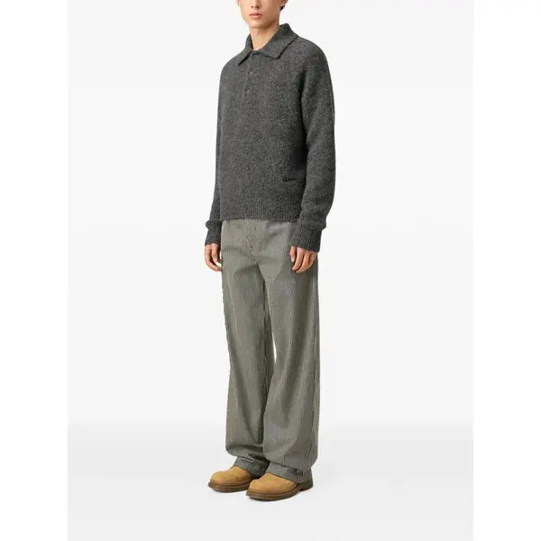 AMI Paris Grey Polo Shirts