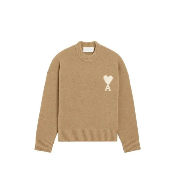 AMI Paris Neutrals Sweaters & Knitwear Jumpers - Cream