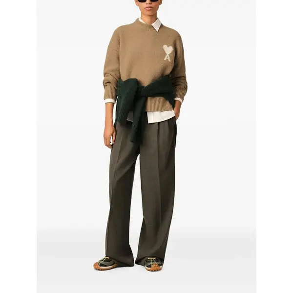 AMI Paris Neutrals Sweaters & Knitwear Jumpers - Cream
