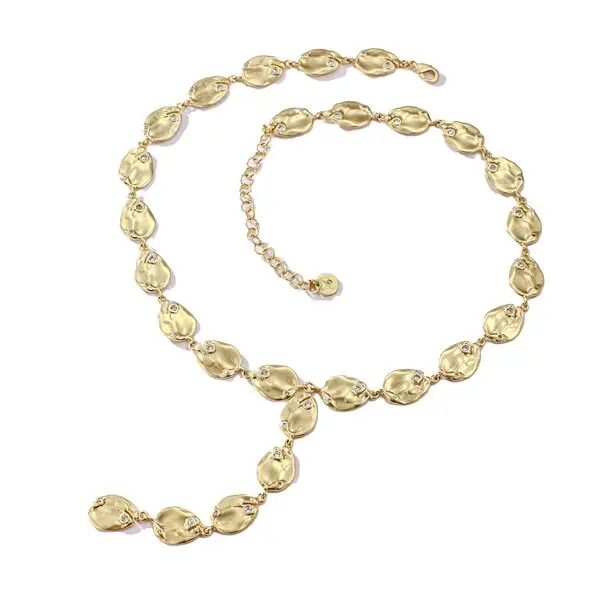 RARE MATTERS JEWELRY Radiant Ripple Chain Necklace - Gold