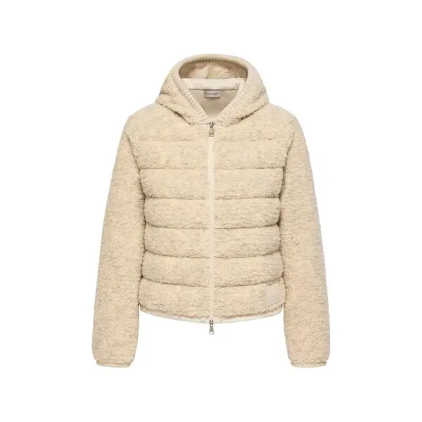 Moncler Neutrals Jackets Puffer Jackets - Cream