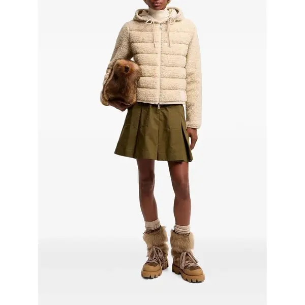 Moncler Neutrals Jackets Puffer Jackets - Cream