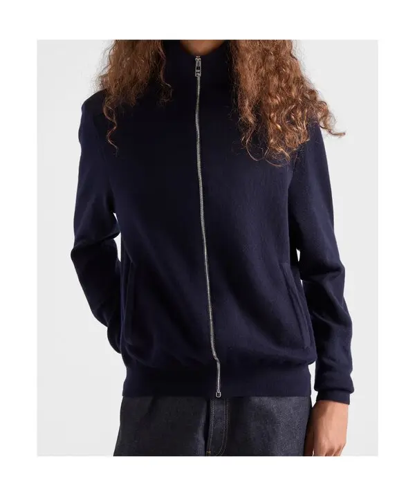 Prada Cashmere Zipper Cardigan