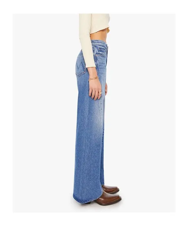 MOTHER The Lemon Twist Sneak Button-fly Jeans - Blue