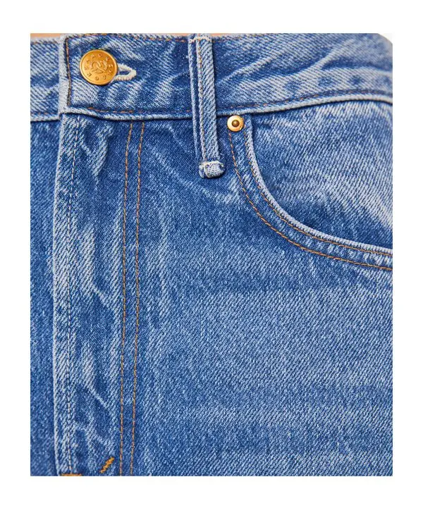 MOTHER The Lemon Twist Sneak Button-fly Jeans - Blue