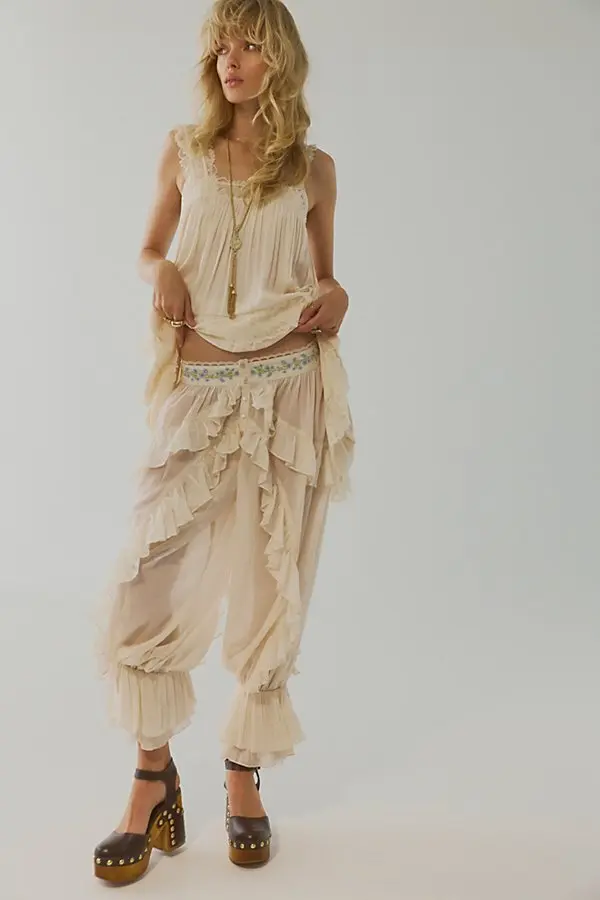 Free People Play For Keeps Ruffle Pants