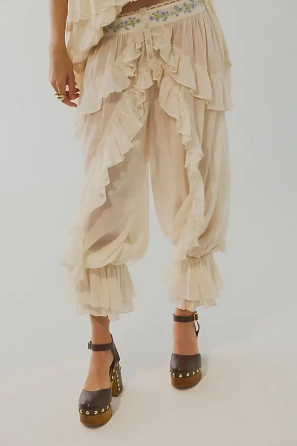 Free People Play For Keeps Ruffle Pants