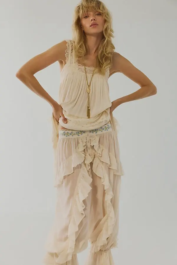 Free People Play For Keeps Ruffle Pants