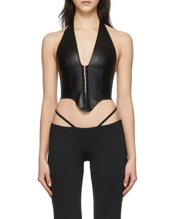 Miaou Logo Sleeveless Neck Vest