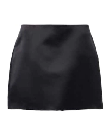 LISA YANG Silk Satin Mini Skirt - Midnight