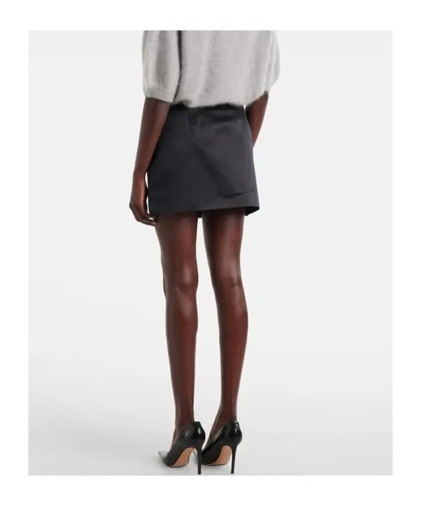 LISA YANG Silk Satin Mini Skirt