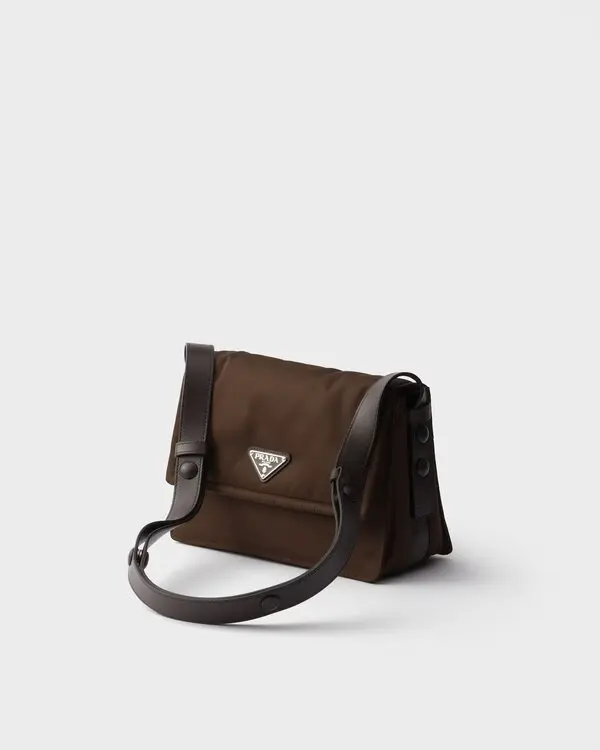 Prada Traveller Small Padded Re-nylon Shoulder Bag - Sienna