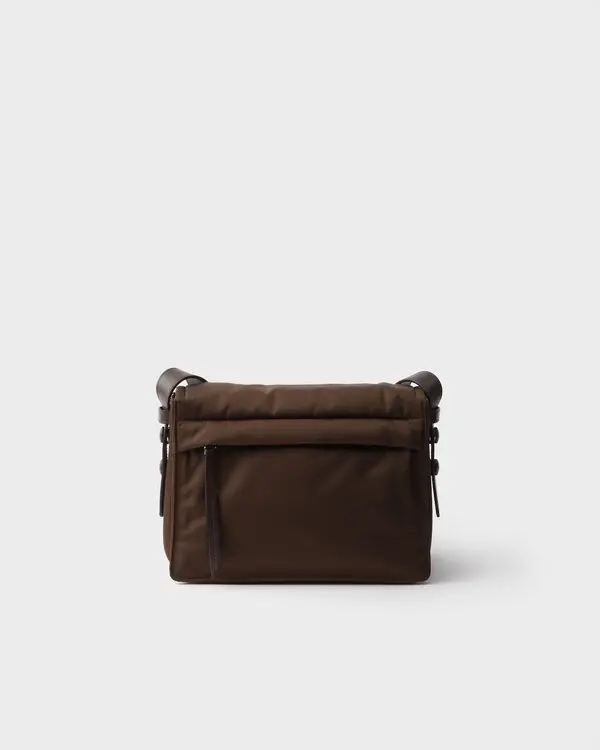 Prada Traveller Small Padded Re-nylon Shoulder Bag - Sienna