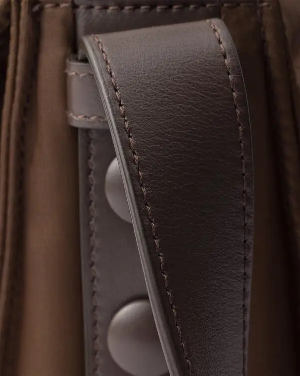 Prada Traveller Small Padded Re-nylon Shoulder Bag - Sienna
