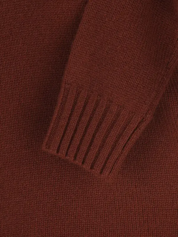 Max Mara Half-zip Long-sleeved Jumper - Rust-red
