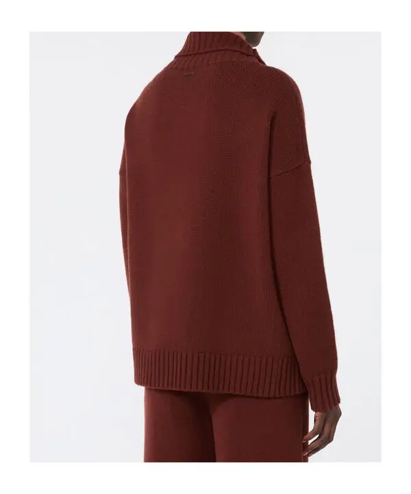 Max Mara Half-zip Long-sleeved Jumper - Rust-red