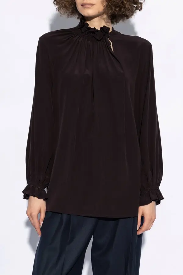 Victoria Beckham Draped Silk Blouse