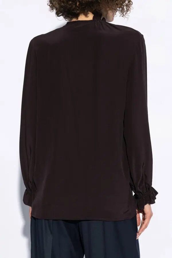 Victoria Beckham Draped Silk Blouse