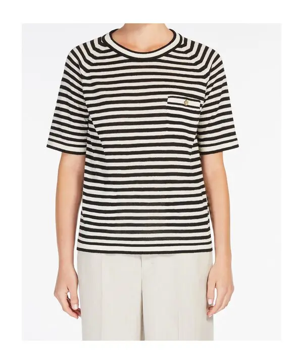 Max Mara Striped Crewneck Top