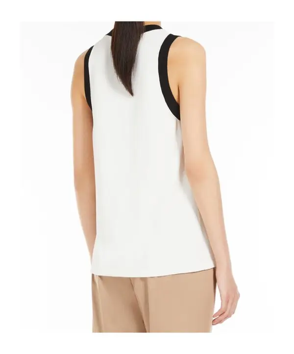 Max Mara Slalom Crewneck Sleeveless Top