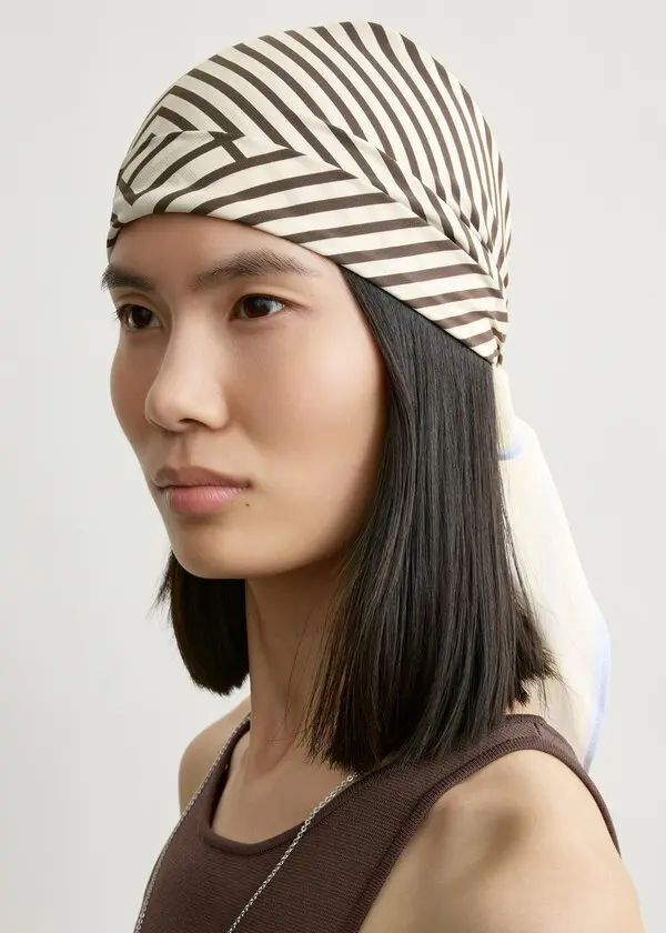 TOTEME Centered Monogram Silk Scarf