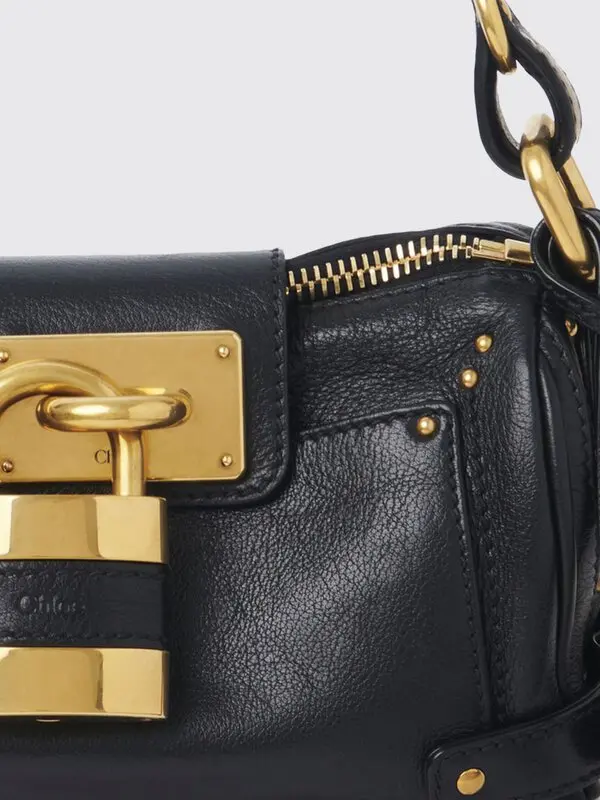 Chloé Paddington Grained Leather Mini Shoulder Bag With Padlock