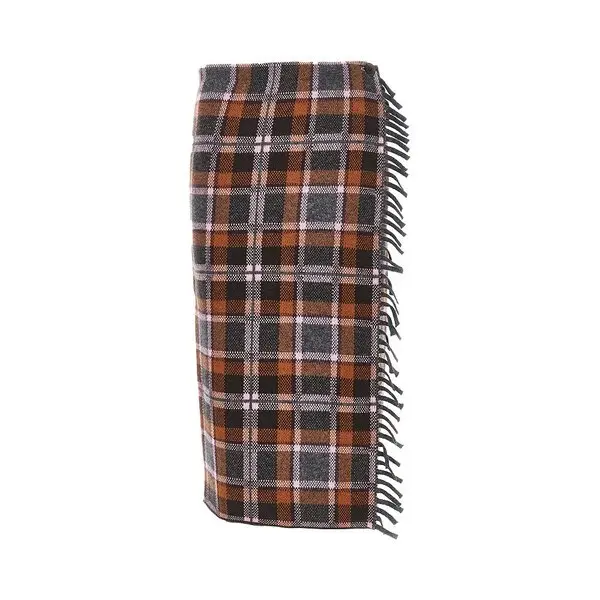 Guest In Residence Plaid Wrap Midi Skirt - Multicolor
