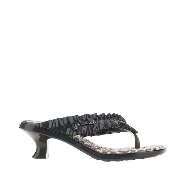 GANNI X Melissa Rubber Thong Heel - Black