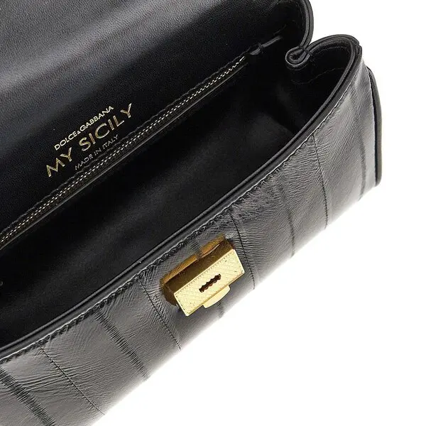 Dolce & Gabbana Eel Leather Mini 'my Sicily' Bag - Black