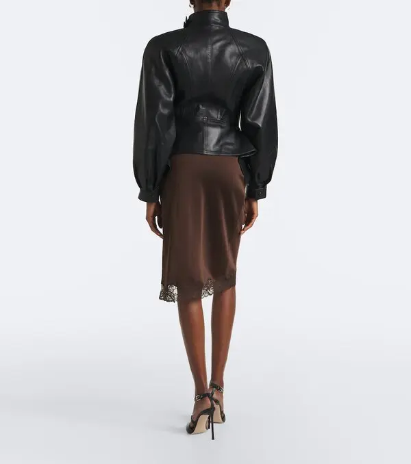 Balmain Lace-trimmed Midi Skirt
